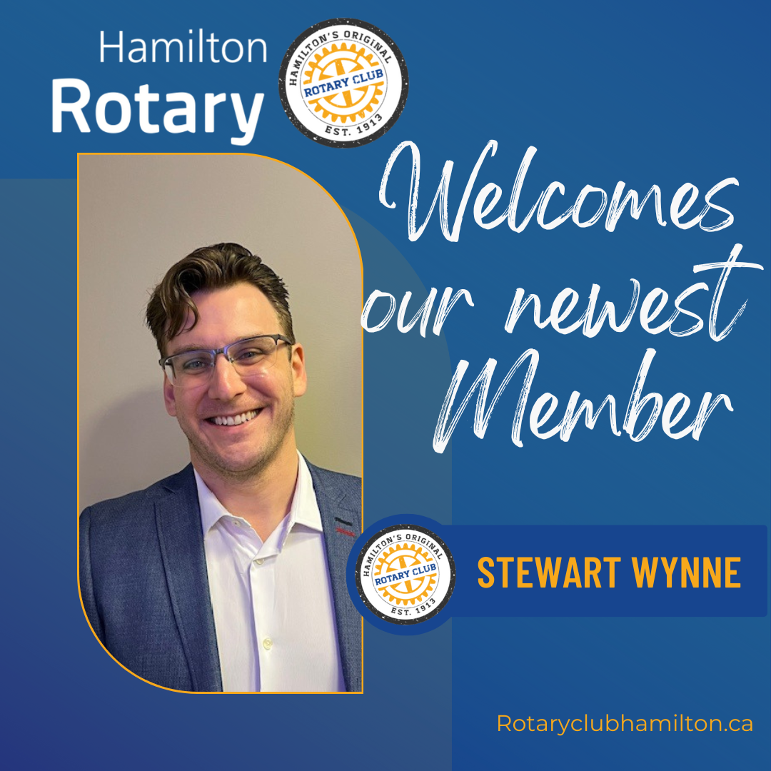 Stewart Wynne - Newest Member of Rotary - Rotary Club of HamiltonRotary ...